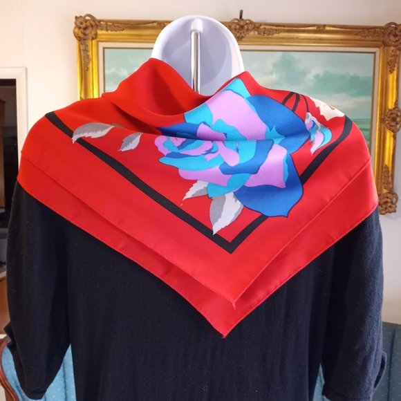 Sunkyong Sa | Accessories | Scarf Sunkyung Sa Euc 3x30 Red Turquoise ...